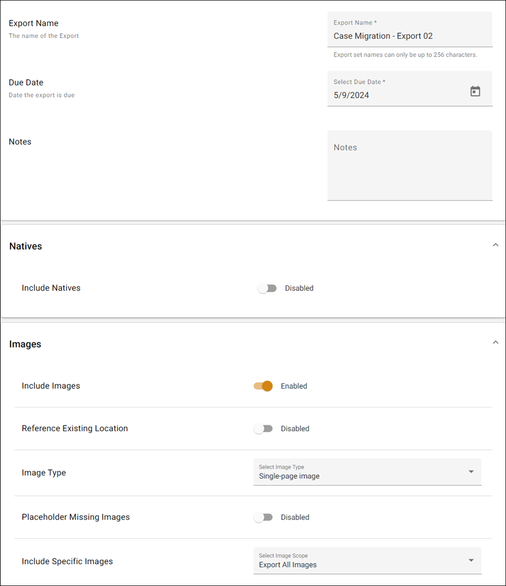 Migration Export – Open Discovery